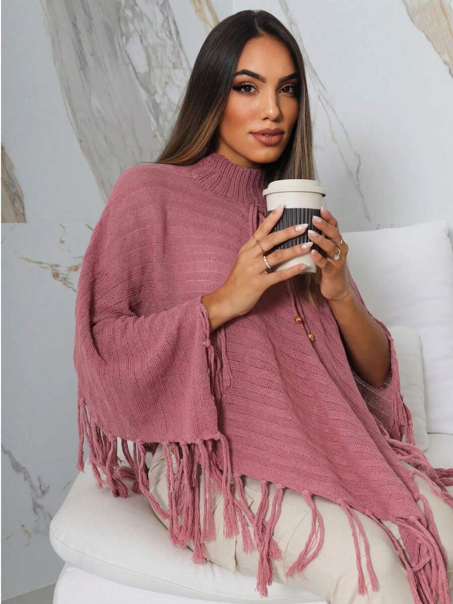 Women's Knitted Poncho Fall 2025 Collection | SHEIN USA