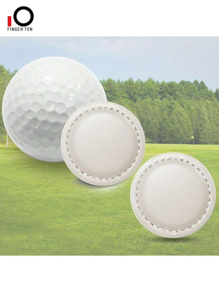 FINGER TEN Golf Ball Markers Magnetic Leather Value 2 Packs, Gift Set ...