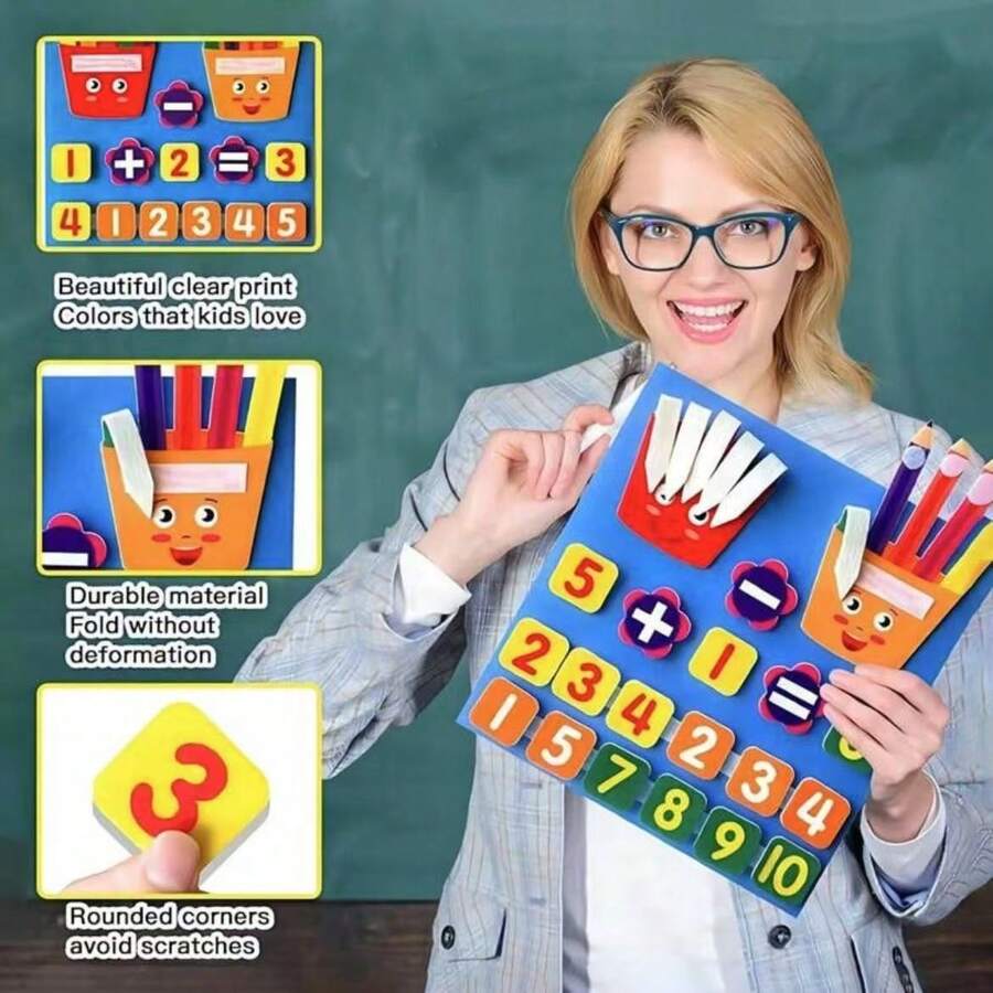 1pc Felt Learning Board, DIY Children Creative Early Education Finger ...