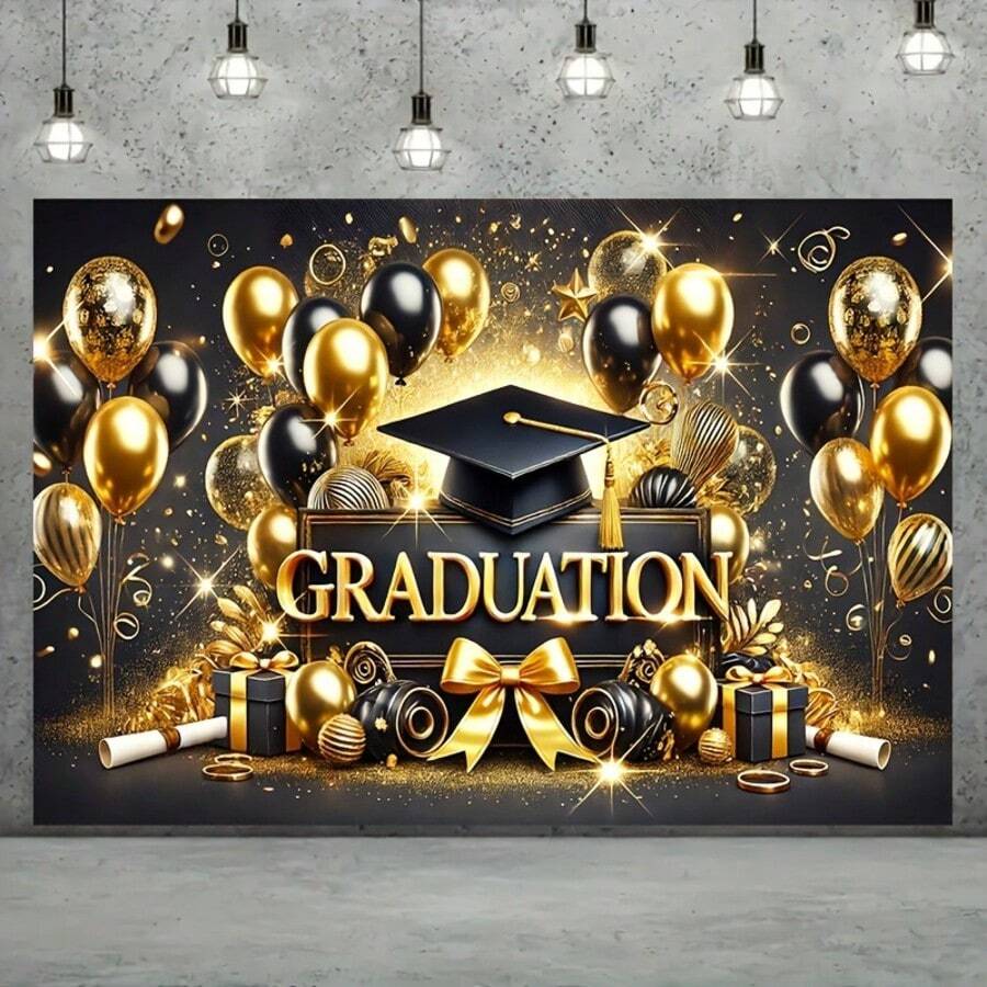 1pc Large Congratulations Grad Backdrop Banner Graduation Background ...