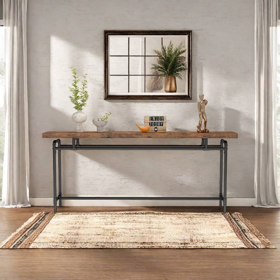 LITTLE TREE LITTLE TREE 70.9 Inches Extra-Long Console Table ...