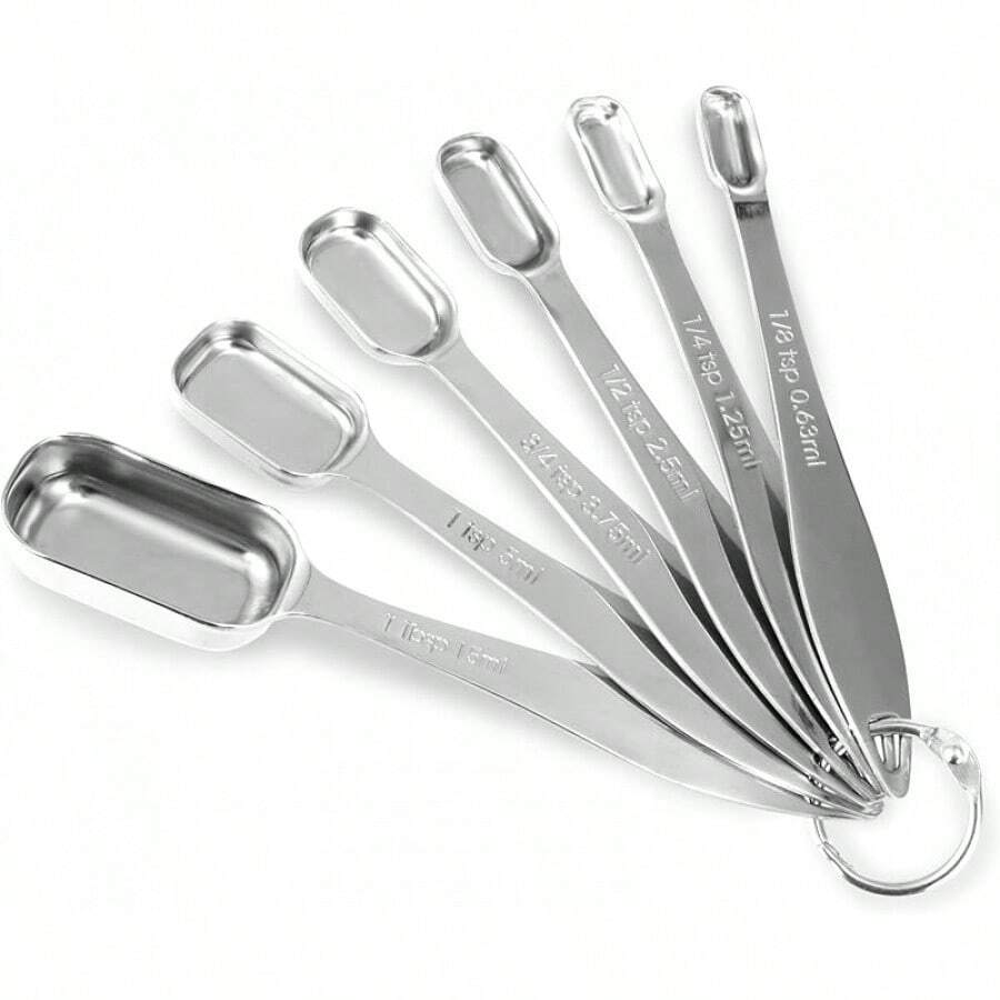 13-Piece Measuring Cups And Spoons Set, 18\/8 Stainless Steel Heavy Duty Ergonomic Handle With ...