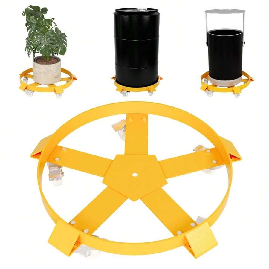 Broadfashion 55 Gallon Heavy Duty Drum Dolly, Barrel Dolly Cart Drum ...