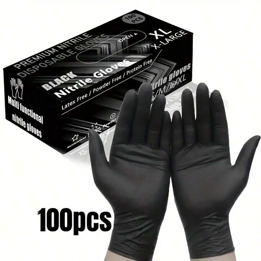 100PCS Heavy Duty Disposable Nylon Gloves-BPA And Latex Free, Water ...