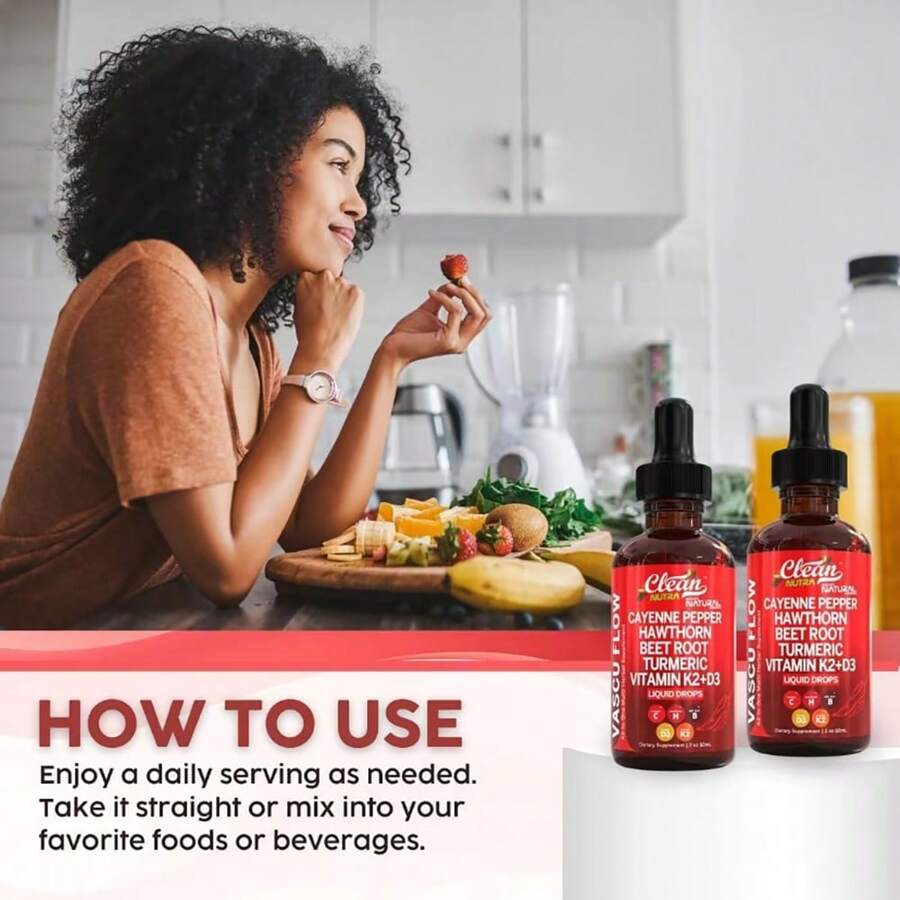 IOHO 1Pc Cayenne Pepper Supplement Liquid Drops + Hawthorn Berry ...