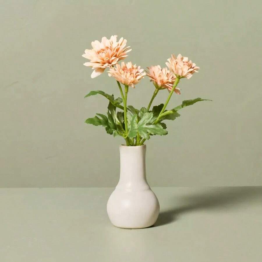 8" Faux Micro Mini Orange Daisy Flower Arrangement | SHEIN USA