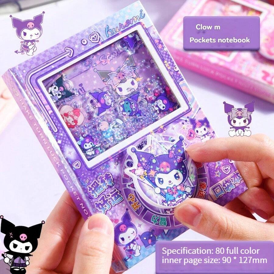 Sanrio Sanrio My Melody Kuromi Lucky Spin Pocket Gachapon Book Cute Cartoon Shake Notebook ...