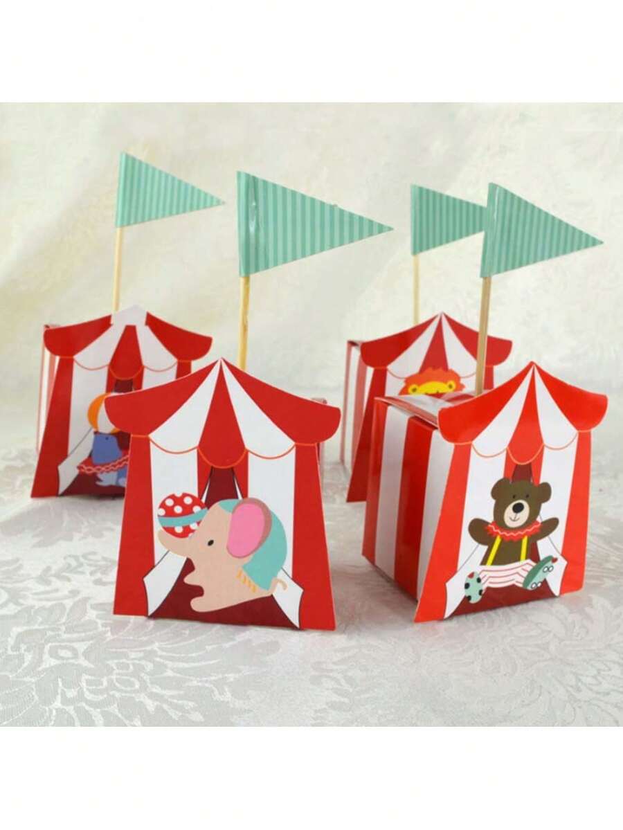12/24pcs Carnival Theme Packaging Box, Lion Wedding Candy Box Creative ...