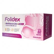 Folidex Metilfolato 420mcg g + Vitaminas B6-B12-E 60 Cáps Maxinutri ...