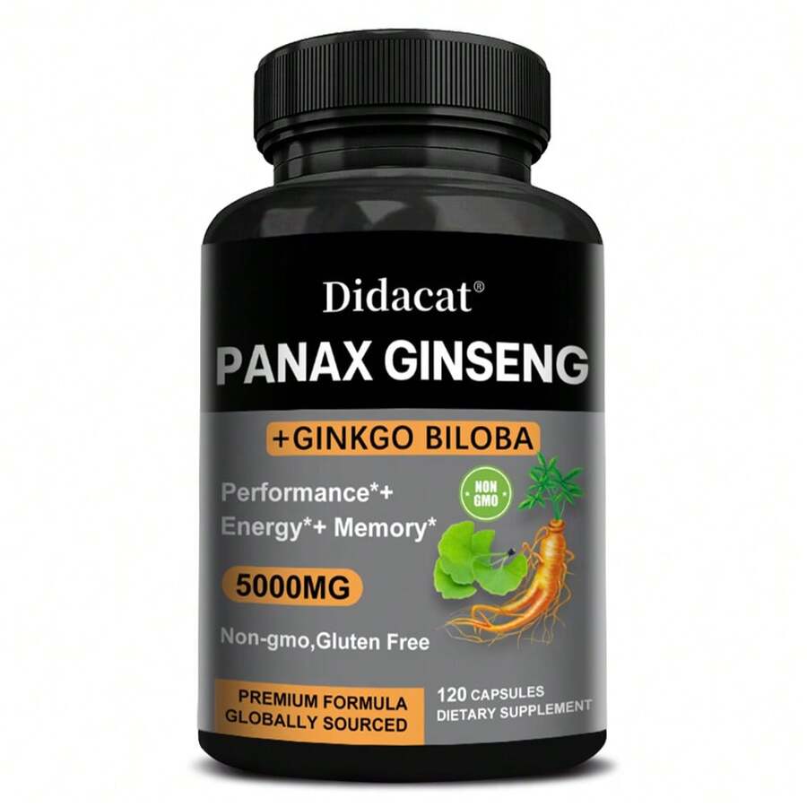 2-In-1 Formula With Ginseng & Ginkgo Biloba - Energy & Brain Support ...