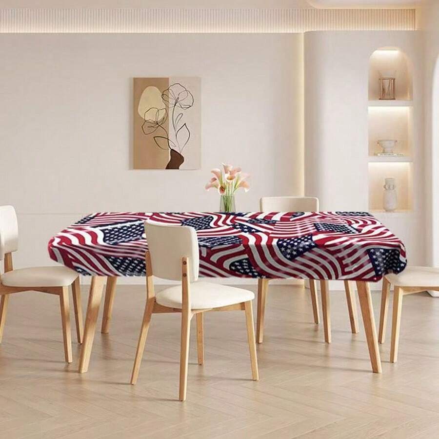 Retro American Polyester Fabric Tablecloth, British Style USA Flag ...