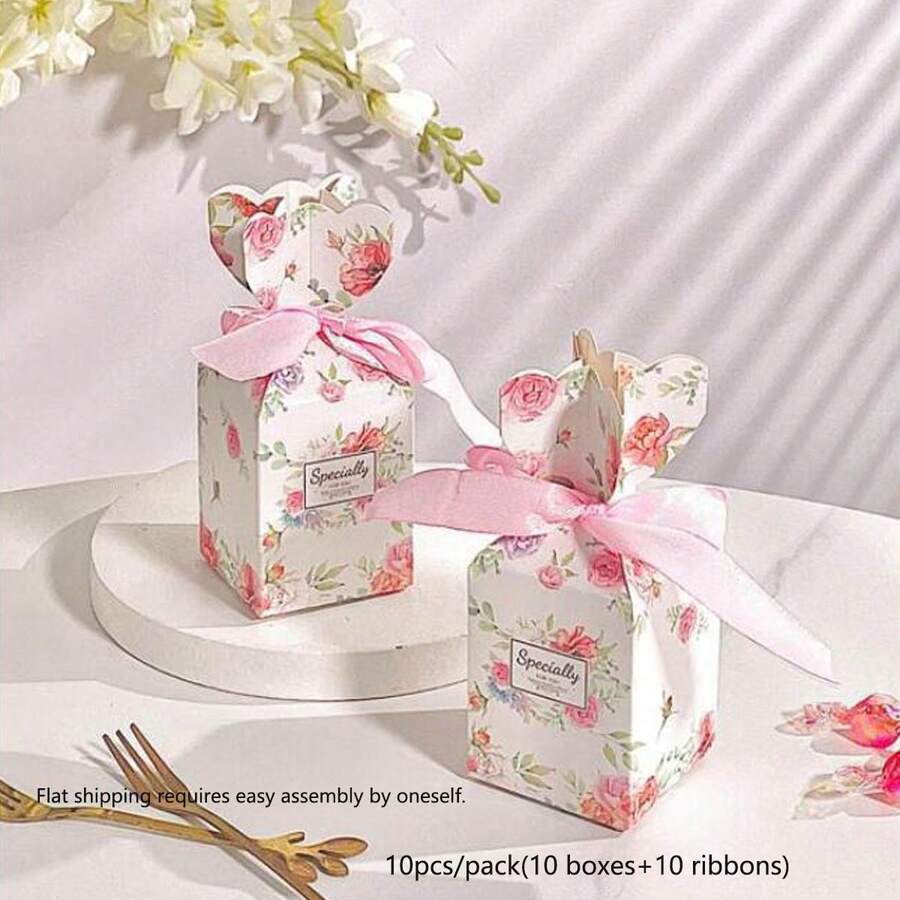 10pcs/Pack European Style Creative Wedding Elegant Favor Gift Box ...