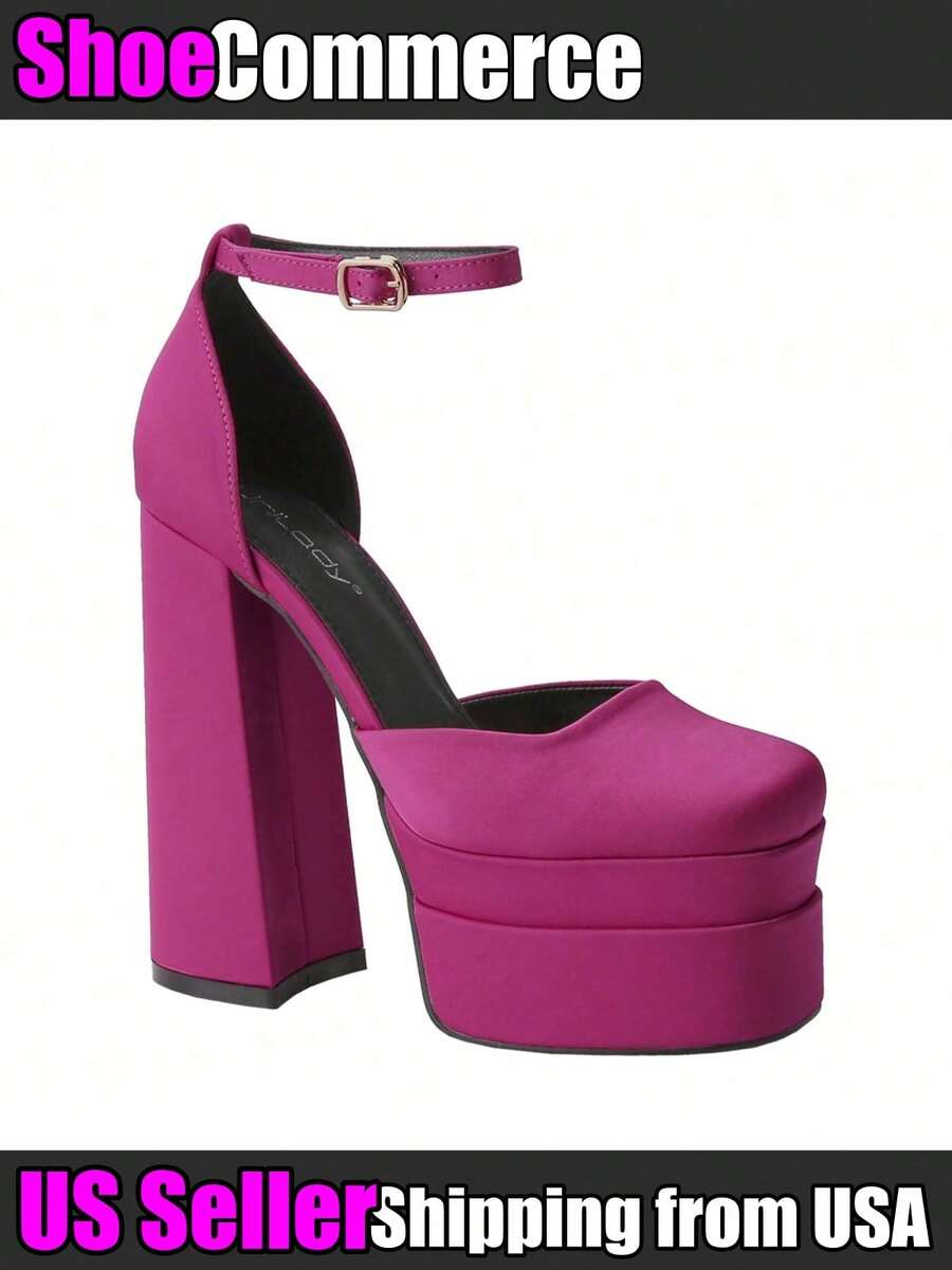 ILLUDE Women's Platform Heels Chunky Heel Strappy Sandals Open Toe ...