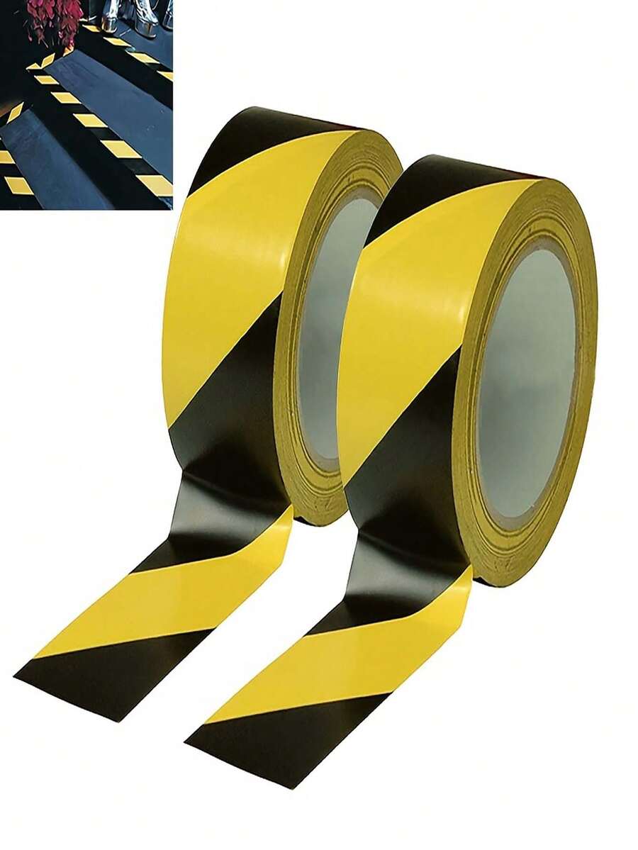 1 Roll Of Warning Tape, Safety Landmark, Fire Warning Isolation Black ...