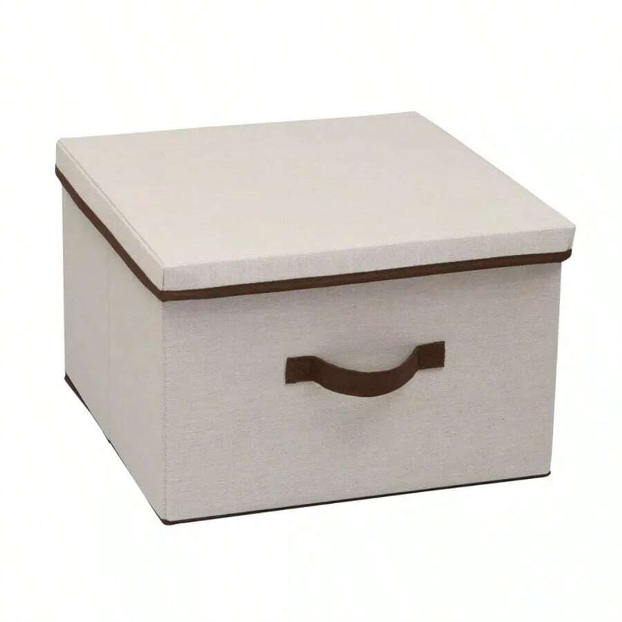 Household Essentials Storage Box With Lid Natural With Brown ...