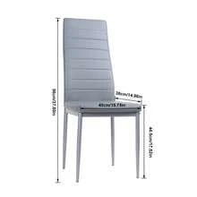 Jooli H Dining Table And Chairs Set Of 4, High Back PU Leather Chair ...