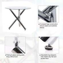 Jooli H Dining Table And Chairs Set Of 4, High Back PU Leather Chair ...