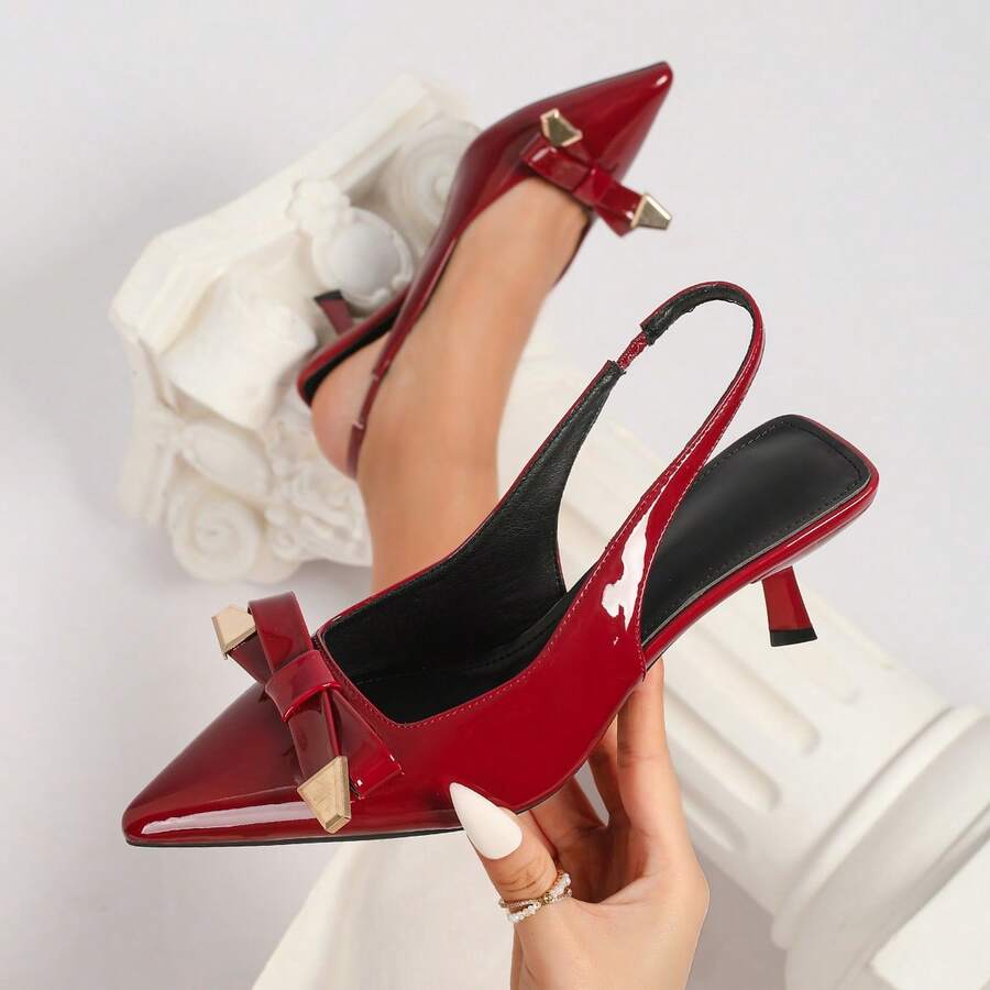 Sandalias de tacón alto de punta cerrada para mujer, Colección ...