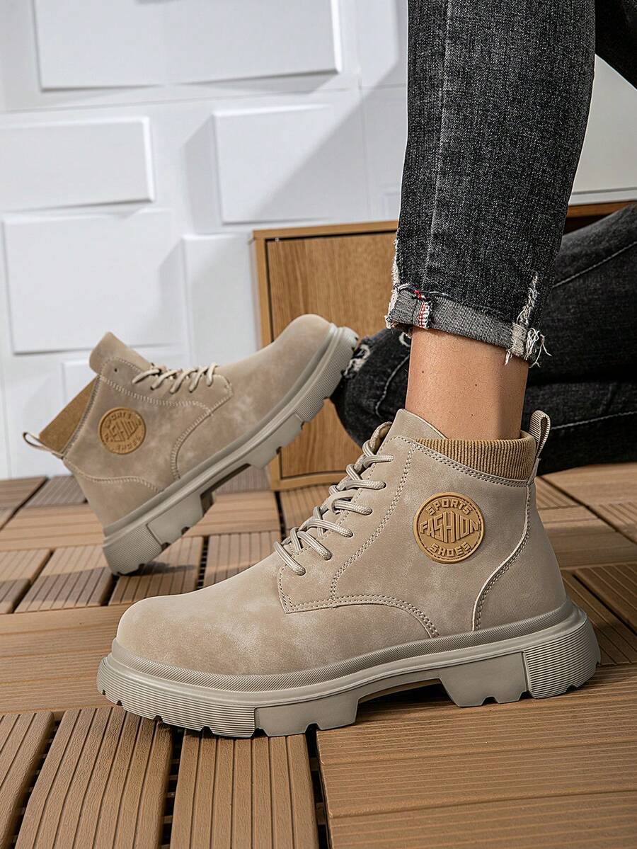 Botas de senderismo de estilo elegante para mujer con PU | Parte ...