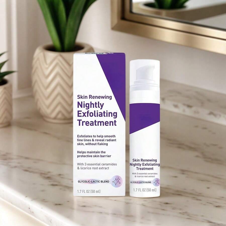 Cerev Nightly Exfoliating Treatment - 5% AHA Serum For Wrinkles & Dark ...