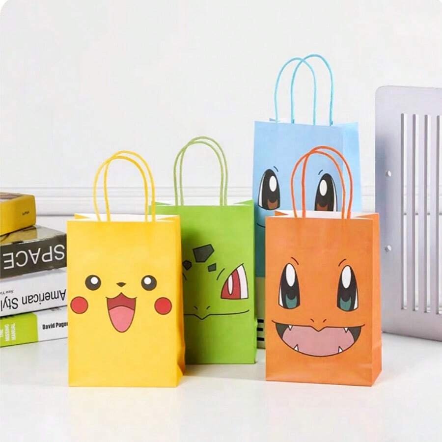pokemon Pokemon Gift Bags Featuring Pikachu And Squirtle - Cute Party ...