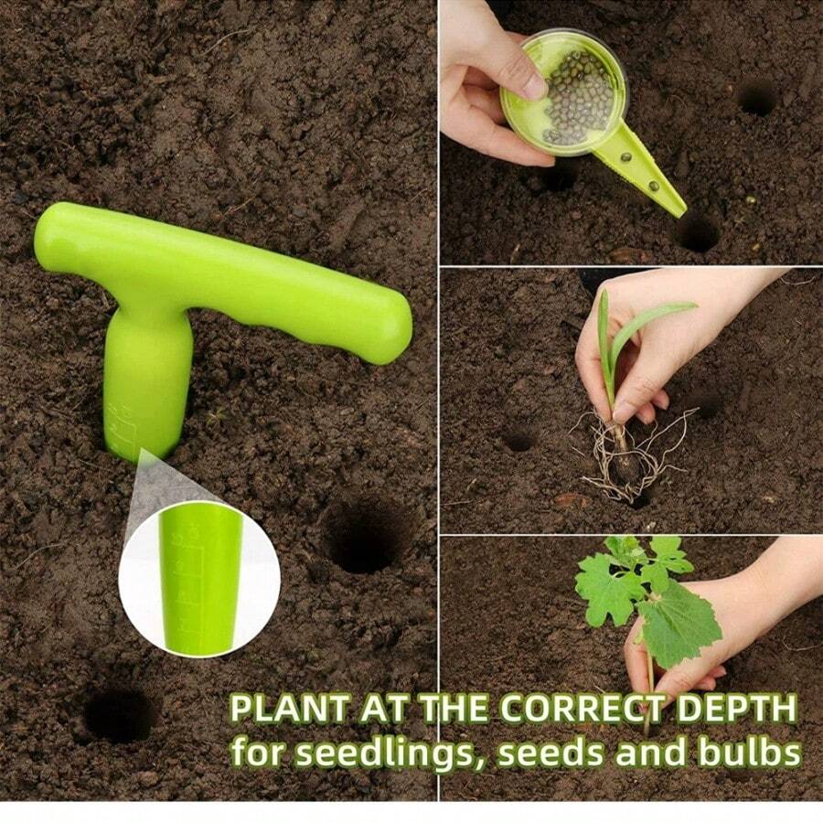 Adjustable Garden Seed Dispenser Manual Tool Set, Green, With 5 Dial ...