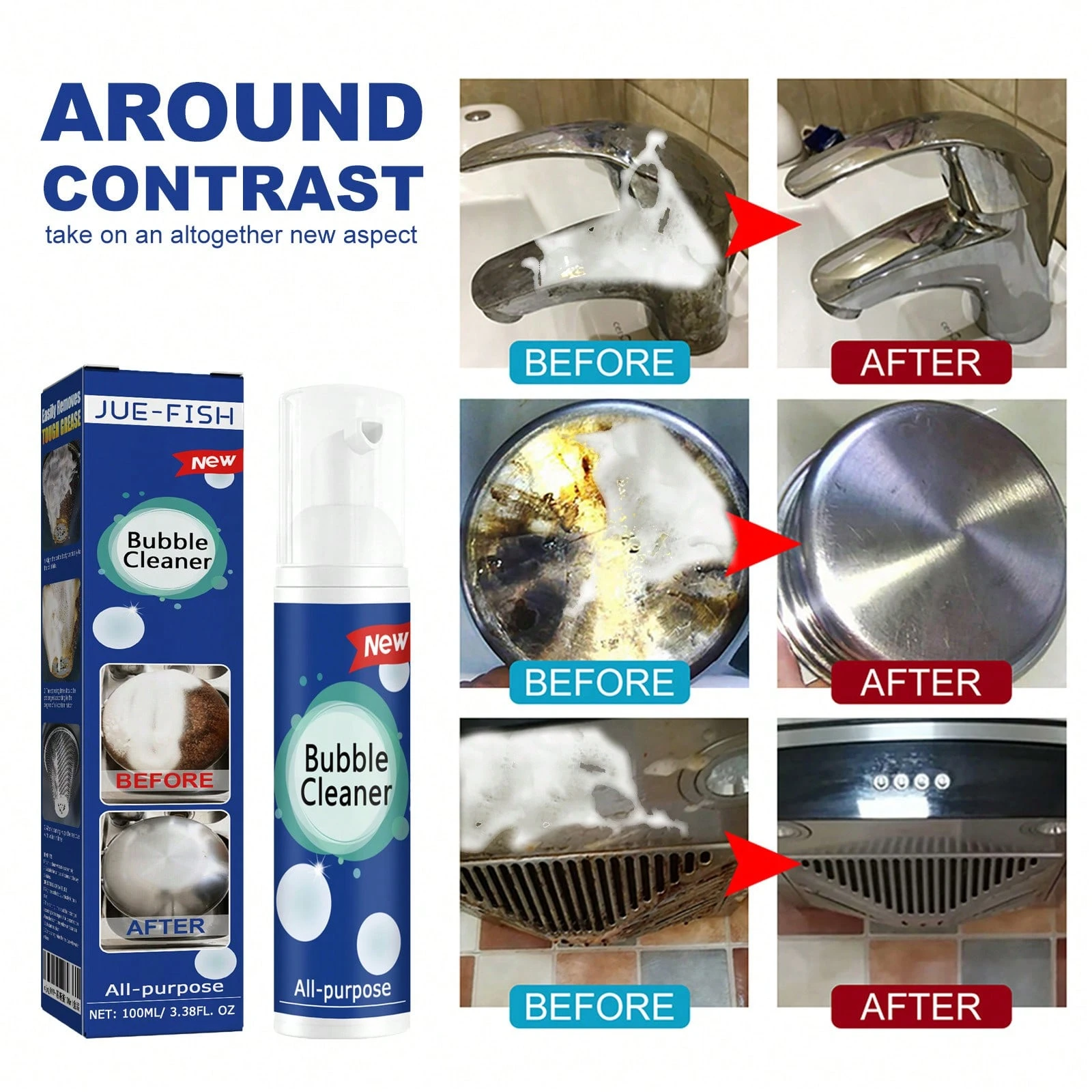 Multi-Purpose Grease Remover Foam Cleaner - Strong Degreaser For ...