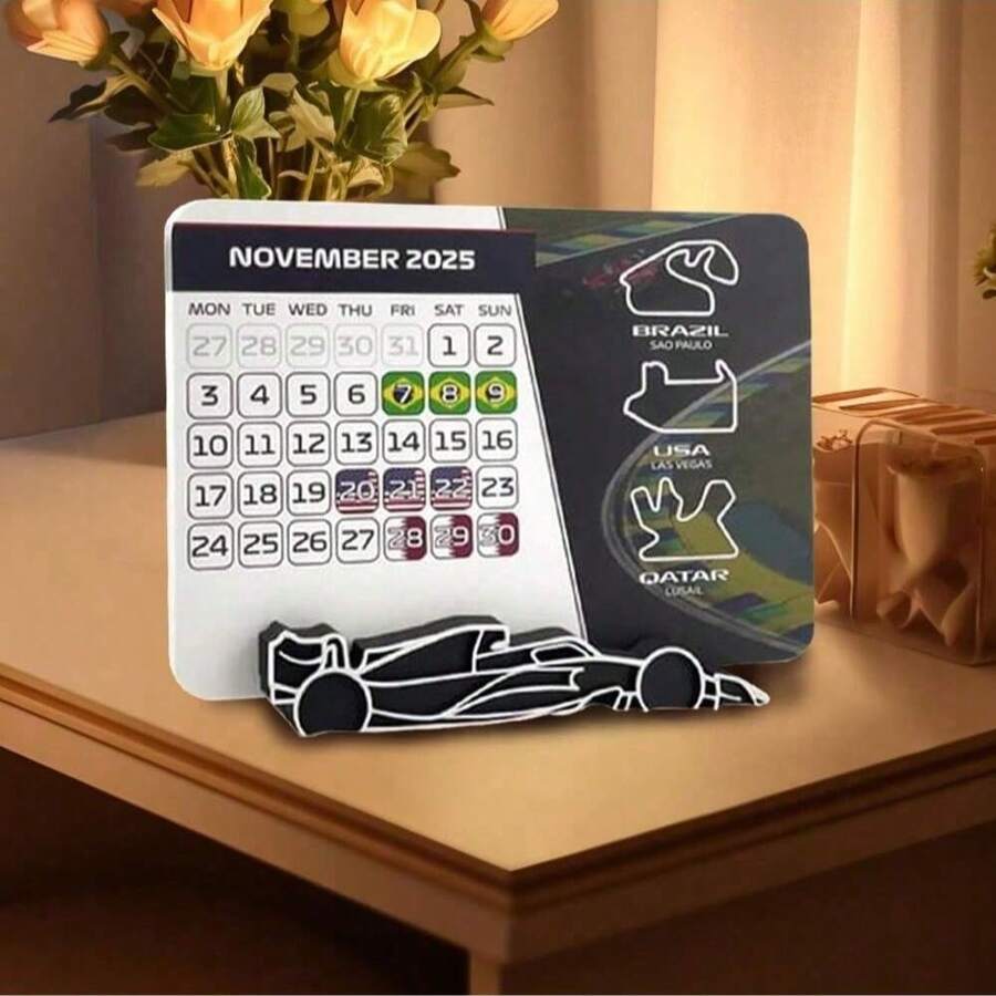 1Pc F1 2025 Calendar, 2025 Formula 1 Racing Calendar, 2025 Desktop ...