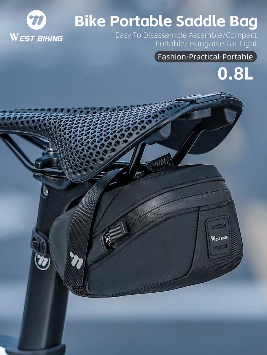 WEST BIKING 0.8L Bicycle Tail Bag-Mountain Road Bike Tool Storage Bag ...
