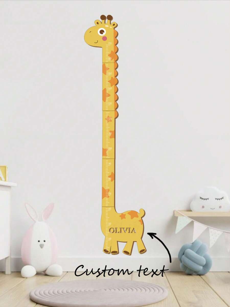 Personalized Wooden Giraffe Growth Chart Ruler,1pc Wood Height Ruler ...
