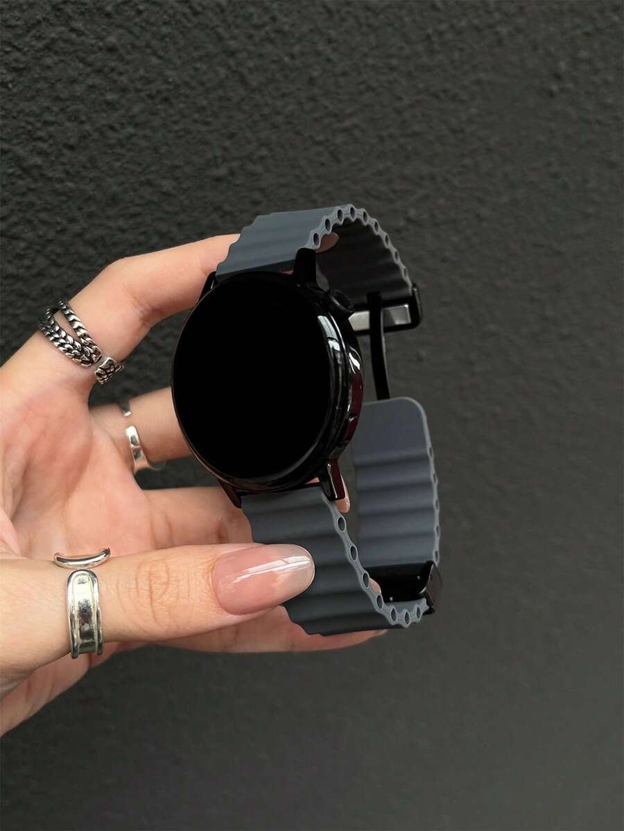 18mm, 20mm, 22mm Silicone Magnetic Watch Strap, Compatible With Samsung ...