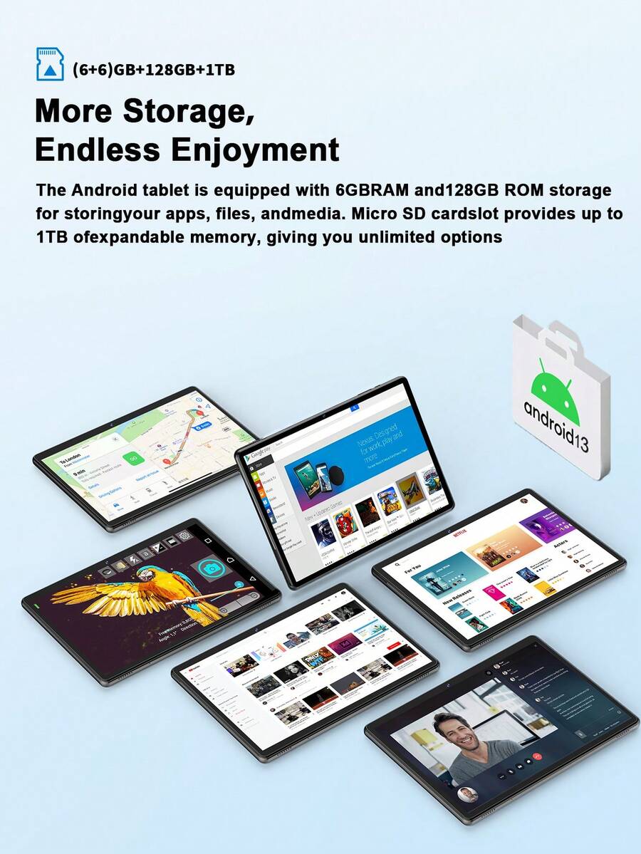 Relndoo Android Tablet 2024 Newest, 10 Inch Android 13 Tablet With Case ...