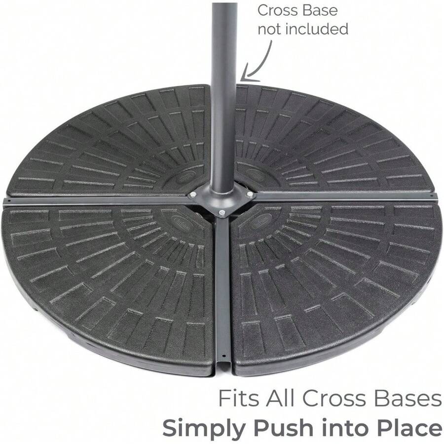 CHRISTOW Cantilever Banana Parasol Base Heavy Duty Concrete Filled 50kg ...