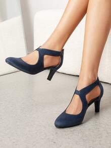 Women's Pumps Closed Pointed Toe Kitten Heels Elegant Party Wedding ...