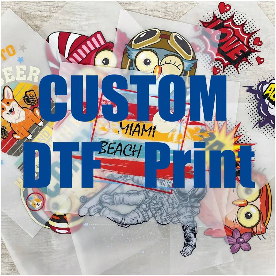 1pc Custom DTF Transfers, Full Color DTF Prints, Custom DTF Transfers Ready For Press, Dtf Gang ...