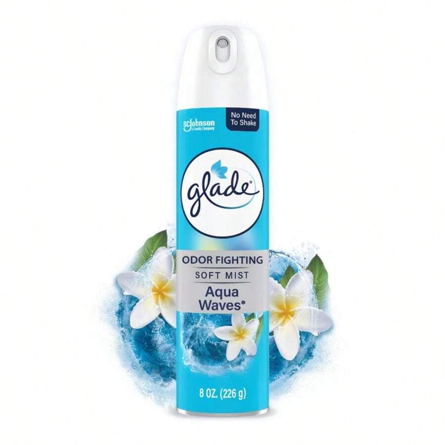 Glade Odor Fighting Soft Mist Aerosol Room Air Freshener - Aqua Waves ...