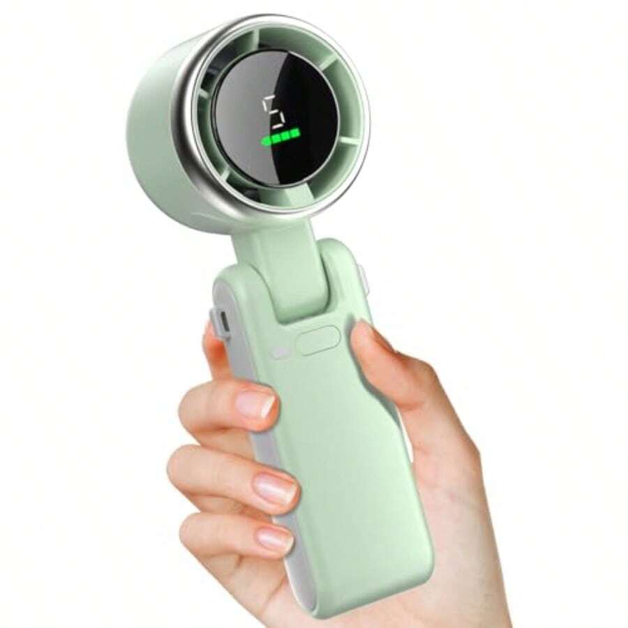 Portable Turbo Handheld Fan, Turbo Rechargeable Mini Fan, Foldable ...