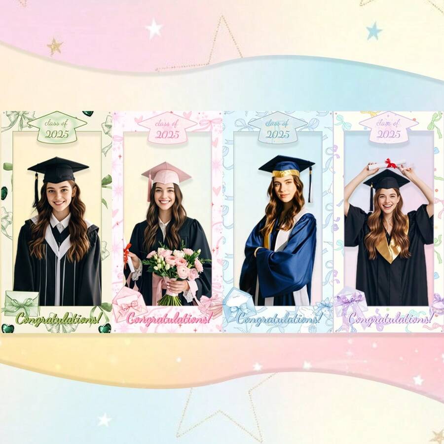1pc Graduation Themed Hollow Photo Frame, 7 Styles 70.8*35.4inch ...