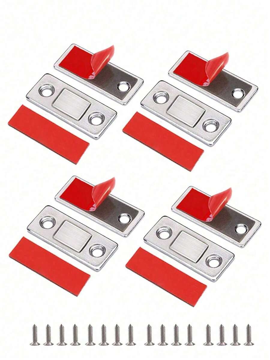 4pcs Ultra Thin Cabinet Door Magnetic Locks, Drawer Cabinet Door ...