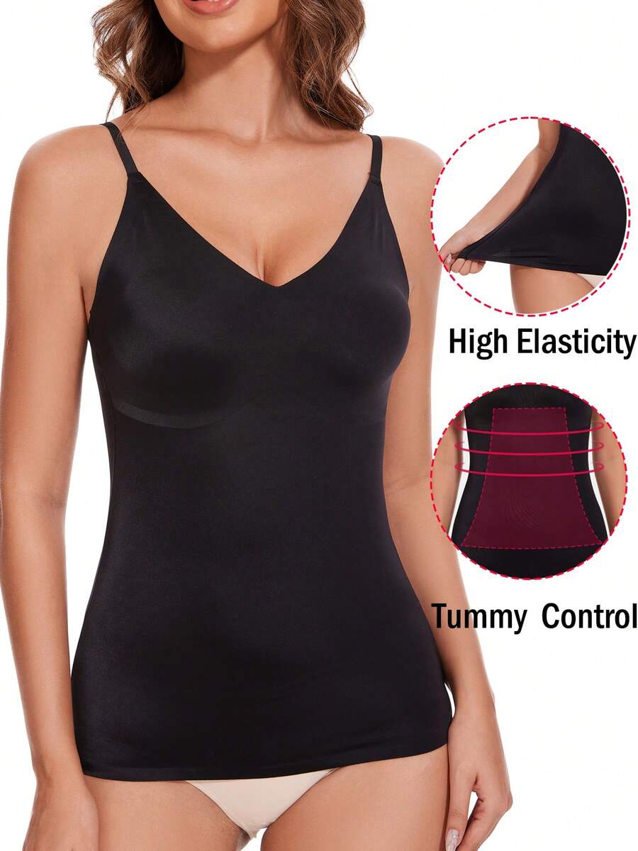 Women V-Neck Tummy Control Camisole Shaping Cami Compression Camisole ...