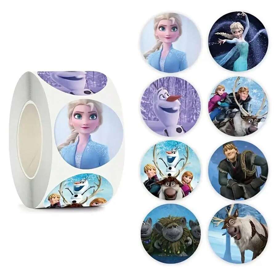 Disney 500pcs Frozen Themed Stickers, Cartoon Paper Self-Adhesive ...
