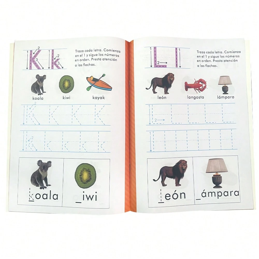 32 Pages ABC Alphabet Spanish Tracing Pad Educational Preschool ...