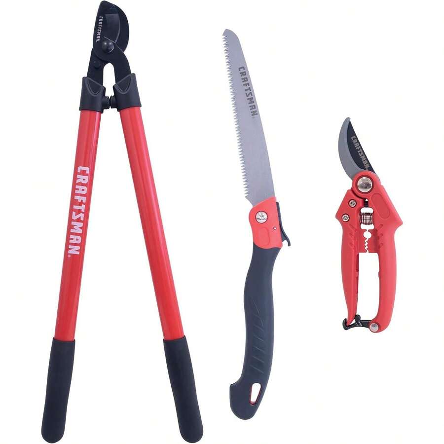 CRAFTSMAN 4-Piece Pruning Tools Set With Bypass Pruner, Bypass Lopper ...