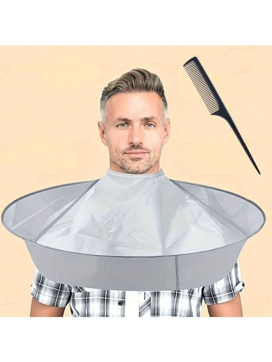 1pc Silver Adjustable Hairdressing Cloak Cape, Foldable Salon Barber ...