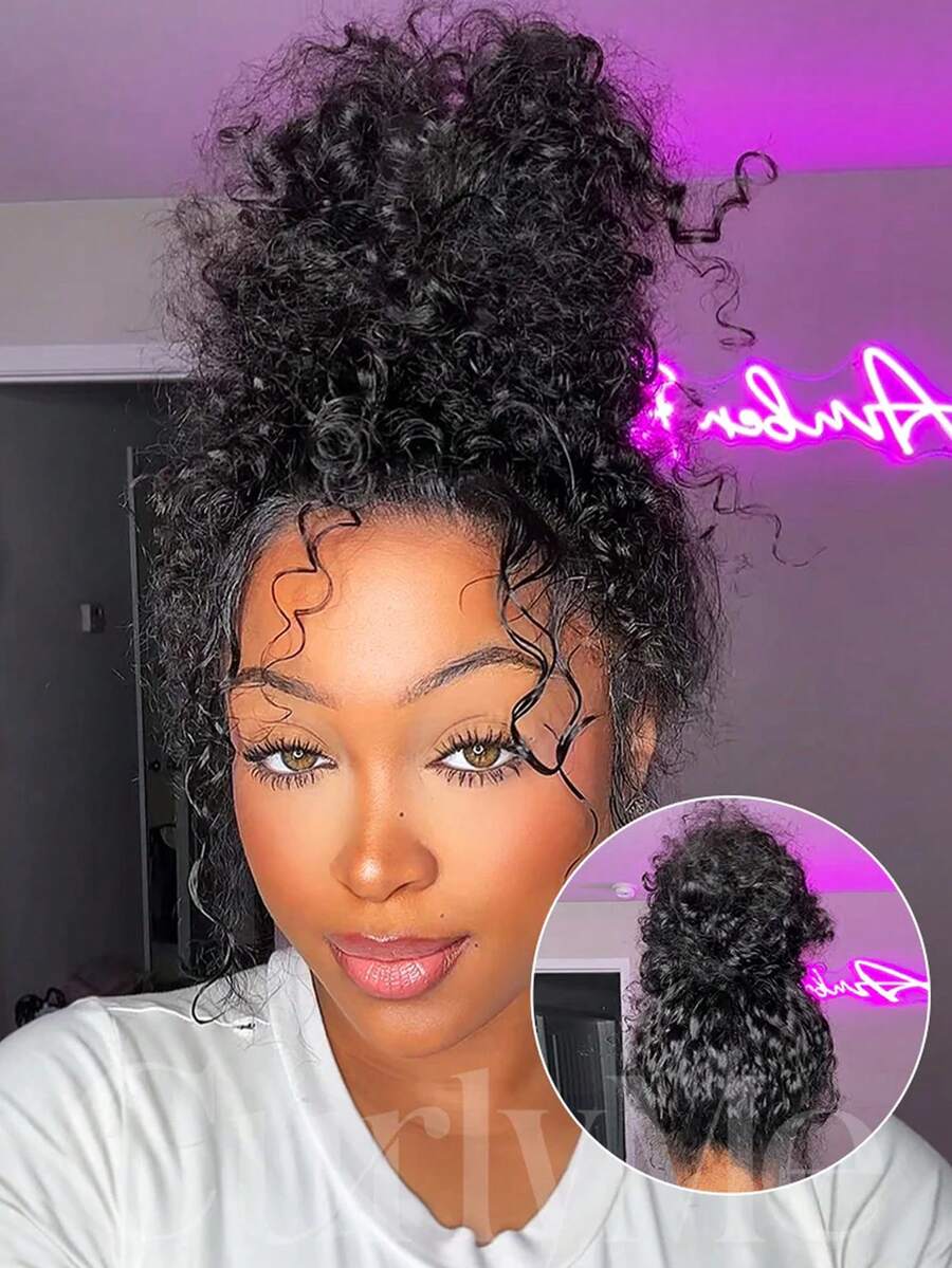 Deep Wave Lace Front Wigs Human Hair 200% Density 40 Inches HD Deep ...