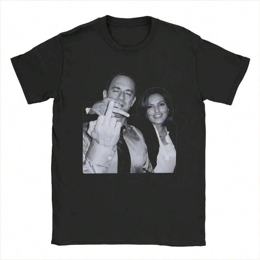 Elliot Stabler And Olivias Benson T-Shirts For Men 100% Cotton Tee ...