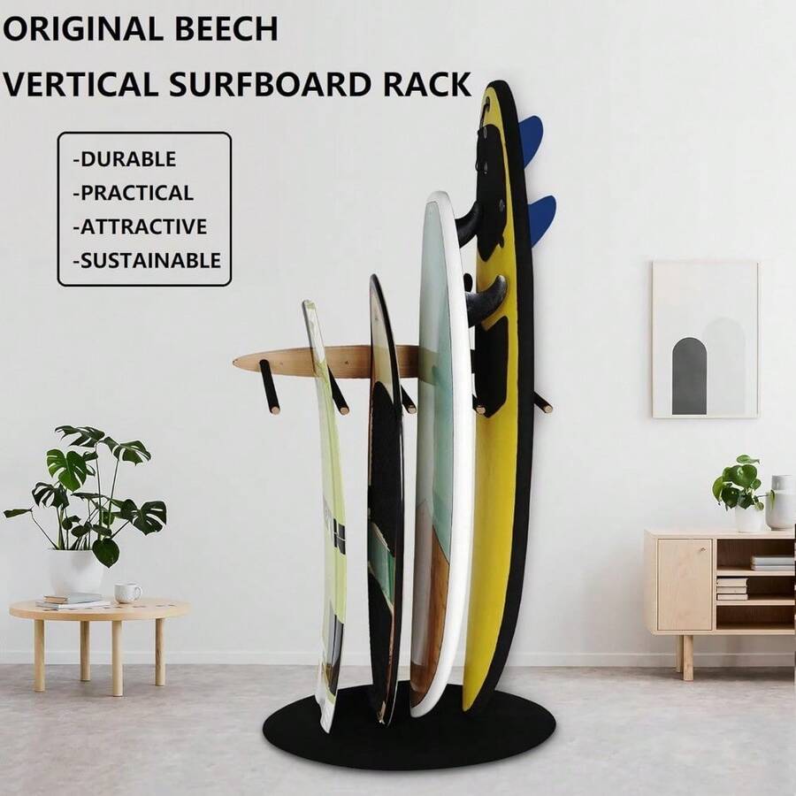 Local Warehouse-Vertical Surfboard Wall Mount Surfboard Rack For Wall 5 ...
