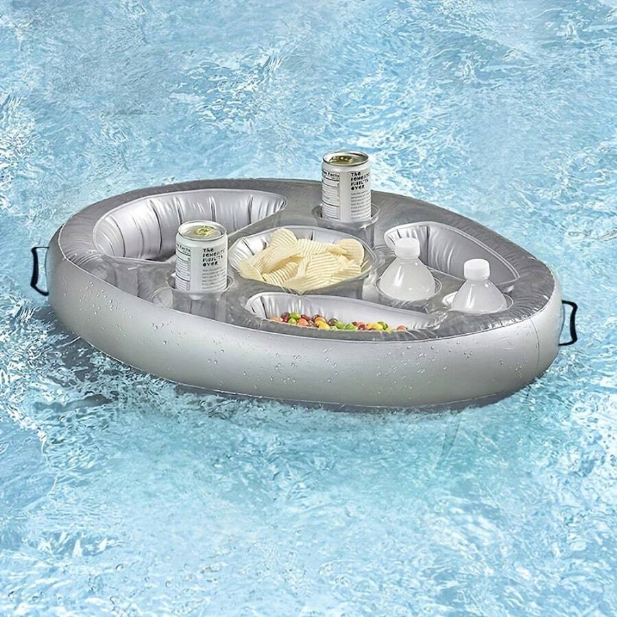 Inflatable PVC Water Ice Bar, Portable Ice Tray, Party Floating Drink ...
