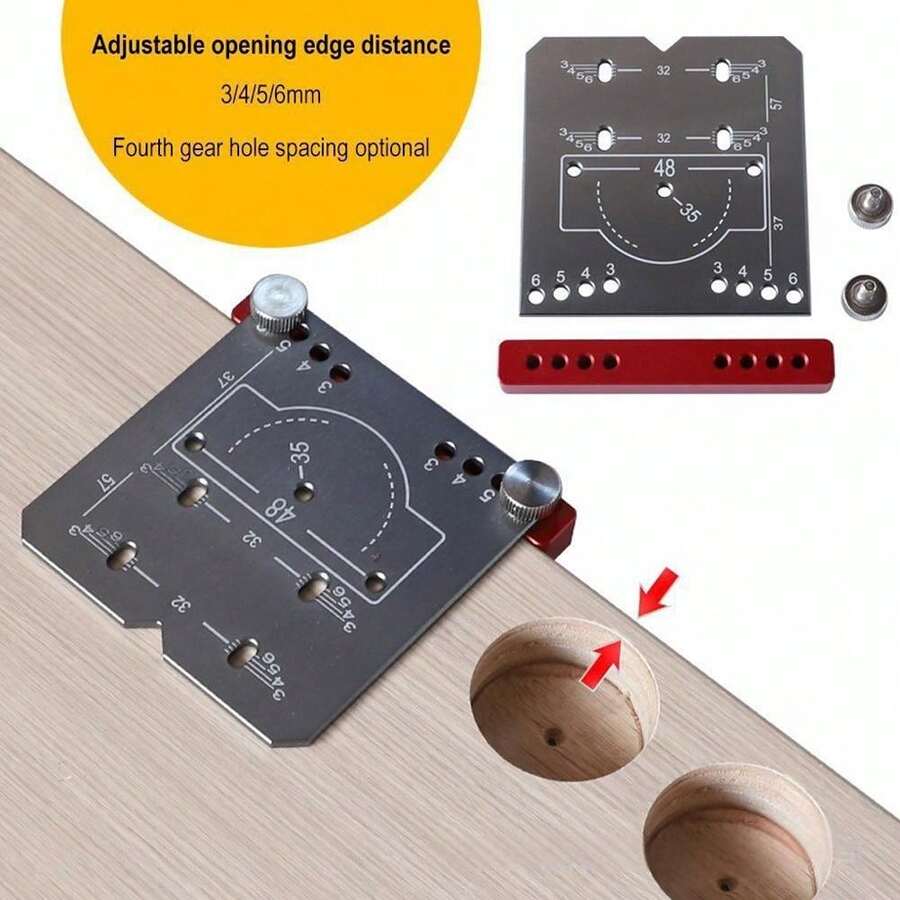 Hinge Positioning Tool Set - 35mm Hinge Punch Locator, Adjustable ...