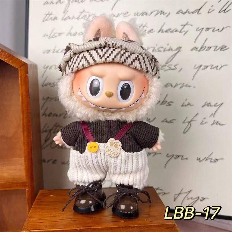 [Clothes Only] 17cm Labubu Doll Outfit, Labubu Accessory Sports Casual ...